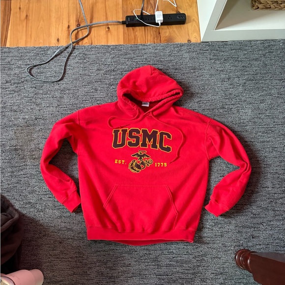 Gildan | Sweaters | Gildan Red Usmc Mens Hoodie | Poshmark
